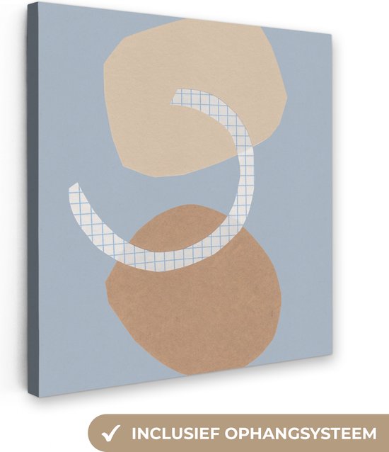 Vormen - Blauw - Pastel - Ruitjes - Abstract | bol.com