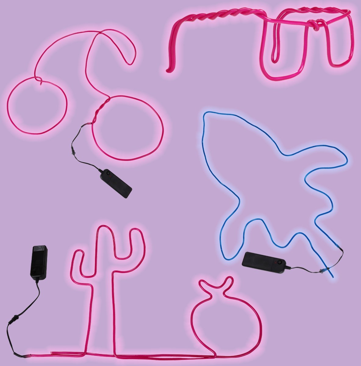 Crafts&Co DIY LED Neon Sign Kit - 250 cm - Roze | bol