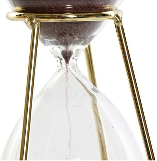 Decoratieve figuren DKD Home Decor Zandloper 8 x 8 x 19 cm Gouden ...