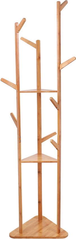 Kapstok Staand - Staande kapstok - Design Kapstok - 177cm Hoog - Bamboe ...