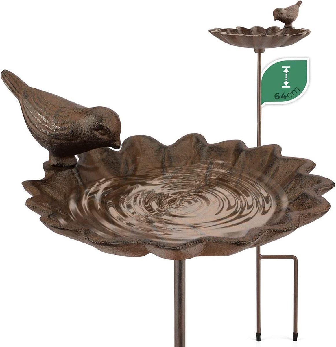 WILDLIFE FRIEND I Vogelbad staand, vogelbad tuin op stok - hoogte 64cm ...