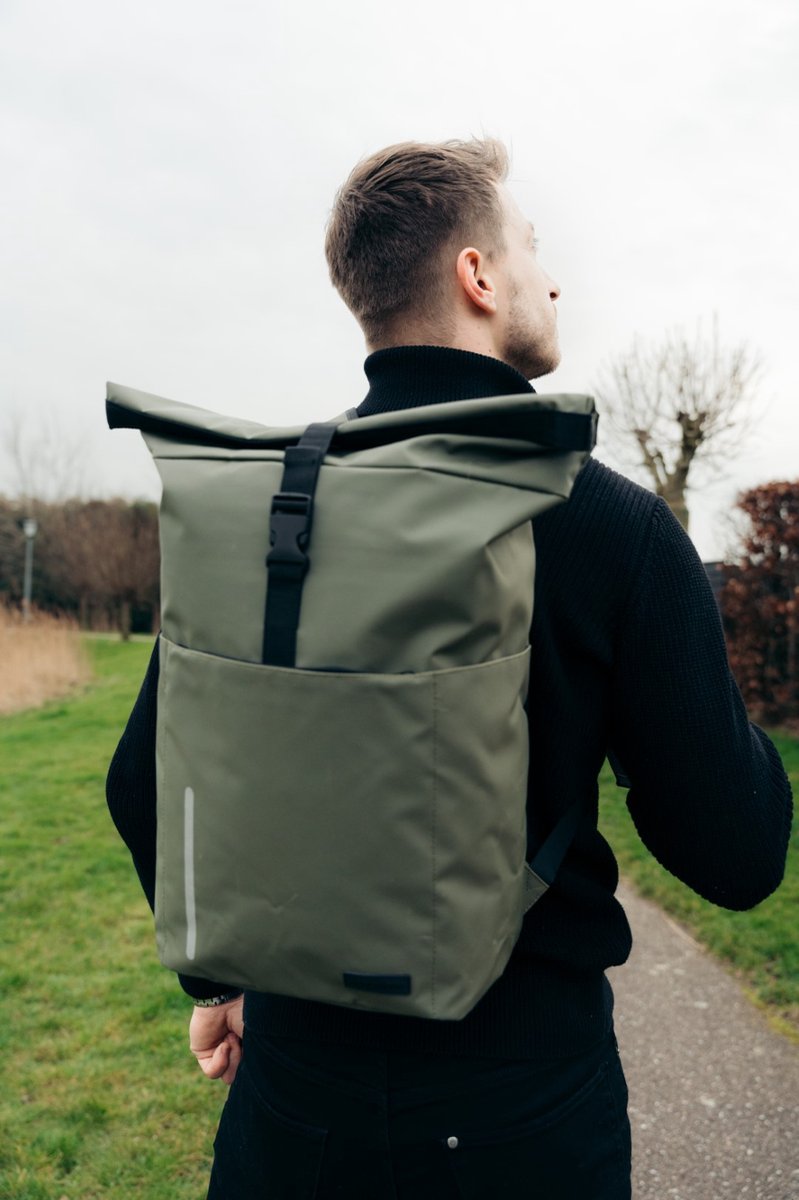 Norlander Rolltop Rugzak 28L - Duurzaam Tarpaulin - Groen | bol.com