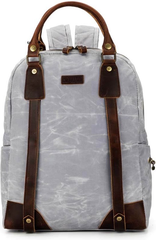 Della Q Canvas rugzak 35,6x45,7x11,4cm grijs. | bol