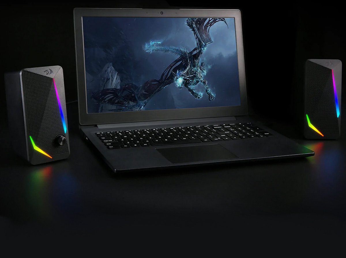 Redragon Waltz GS510 RGB Gaming Speakers - Stereo 2.0 - Aux 3.5 mm kabel - 2 x 3W speakers | bol.com