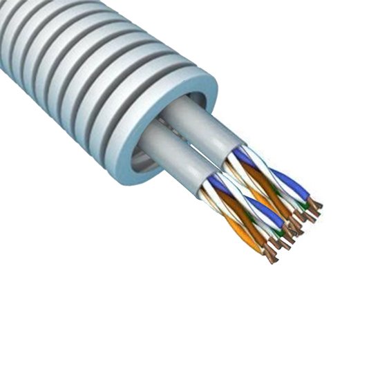 Tuyau Pipelife Flex + 2x câble UTP CAT5e - 3/4 20mm - Grijs - 100 ...
