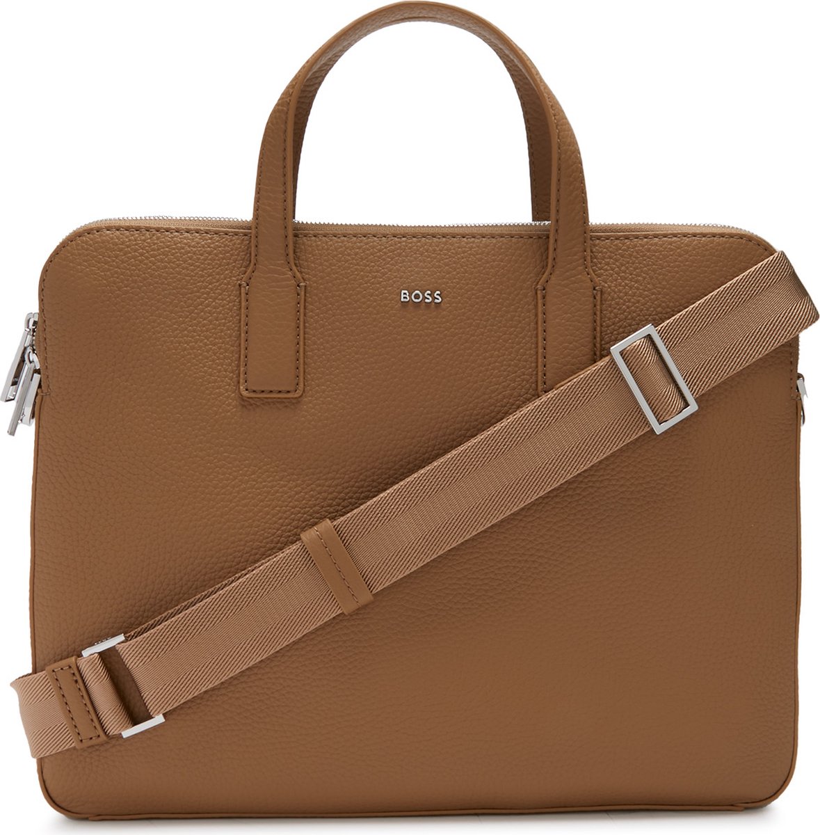 Hugo Boss BOSS Heren AktetasLaptoptas Leer - Bruin | bol.com