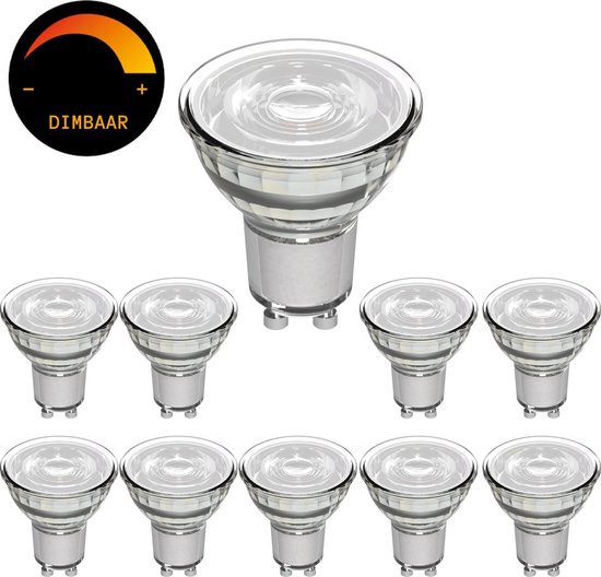 GU10 Halogeen Spotjes 50W - Dimbaar - GU10 fitting MR16 - Warm wit ...
