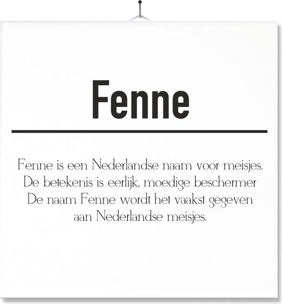 Tegel Met Opdruk | Betekenis | Kado | Cadeau | Met Naam - Fenne | bol