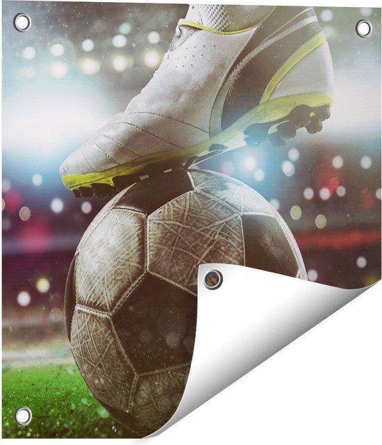 Gards Tuinposter Voetbal Aftrap met de Bal in het Stadion - 40x40 cm - Tuindoek -... | bol