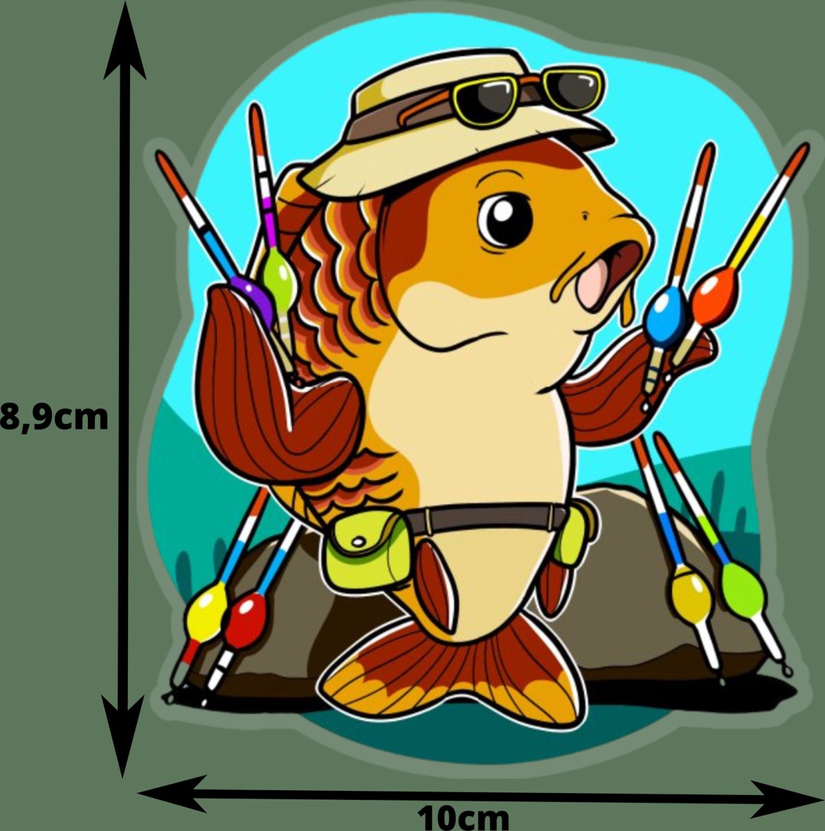 Carpyshot - karper sticker - vis sticker - karper met dobbers - transparant -... | bol.com