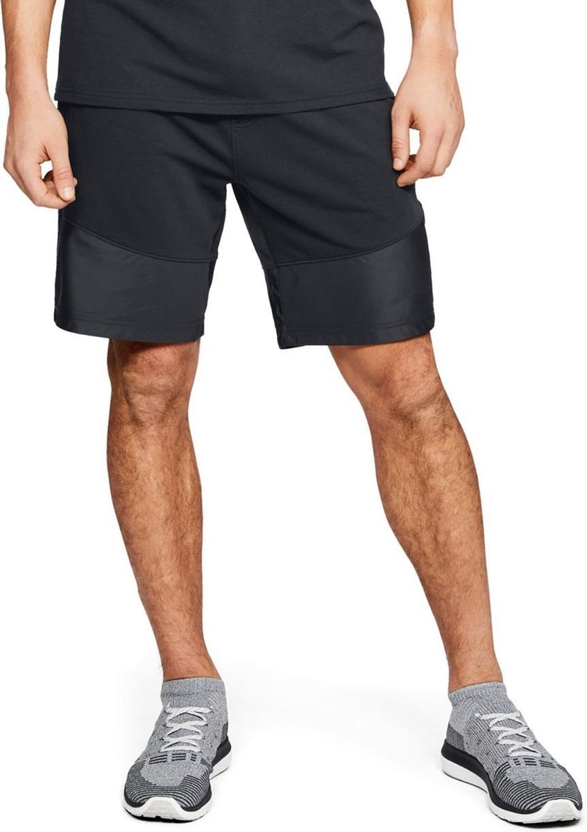 Under Armour - Microthread Terry Short - Zachte Stof Short - M - Zwart ...