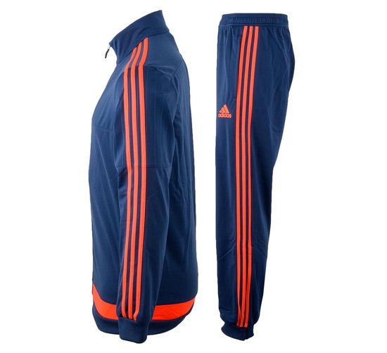 adidas Tiro 15 - Trainingspak - Mannen - Maat XL - Grijsblauw/Oranje ...