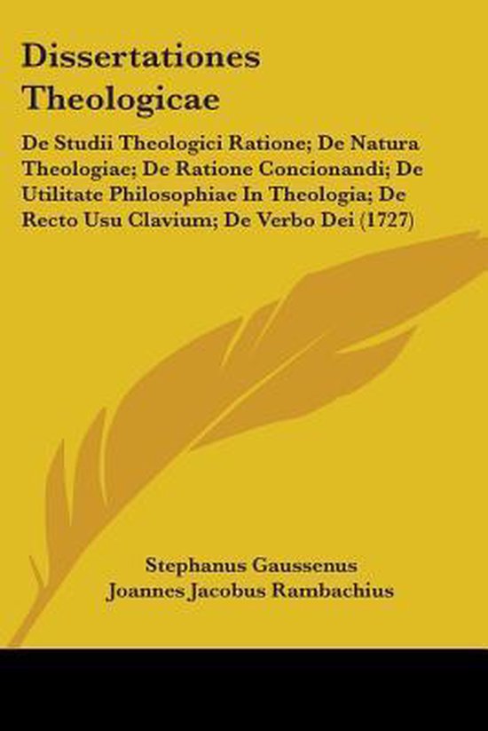 Dissertationes Theologicae, Stephanus Gaussenus | 9781104471088 | Boeken | bol