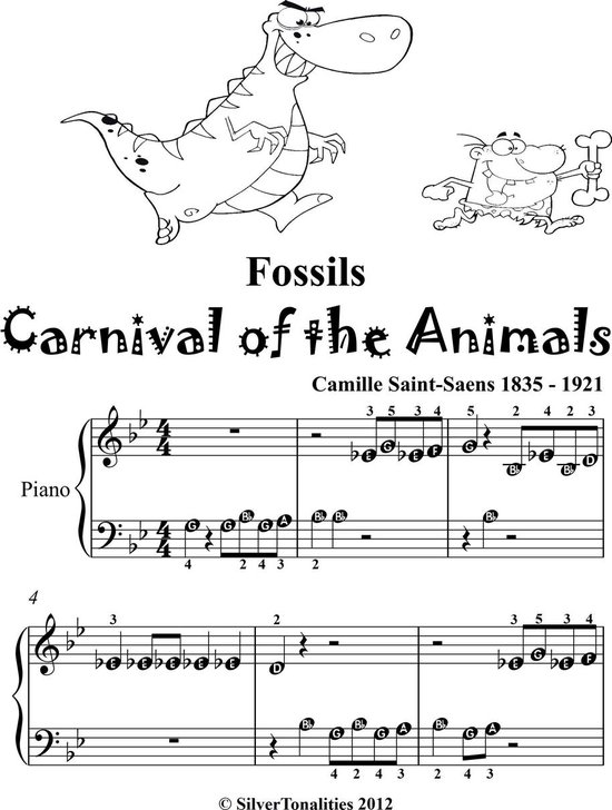 Fossils Carnival of the Animals Beginner Piano Sheet Music Tadpole Edition (ebook),... | bol