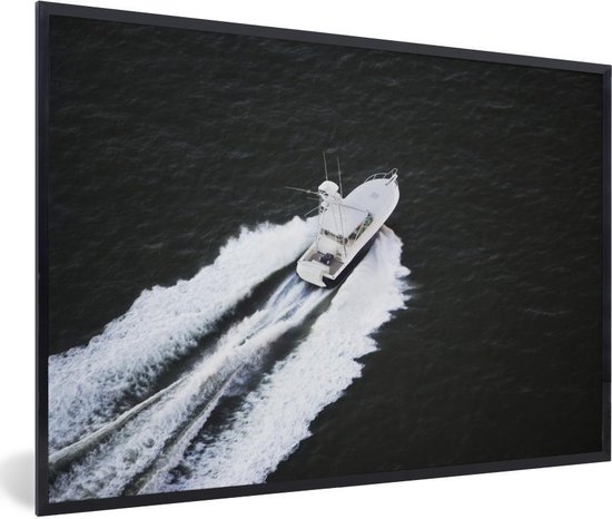 Fotolijst incl. Poster - Speedboot op het Amerikaanse water - 90x60 cm ...