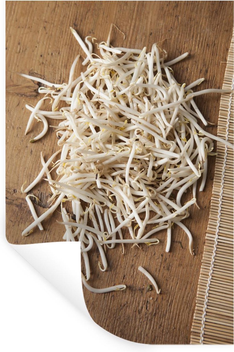 Sticker Muursticker Germes de soja - Germes de soja sur une table en ...