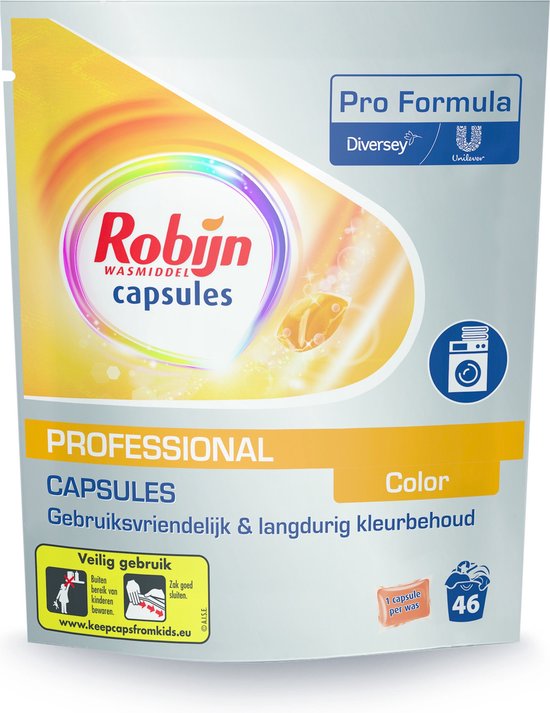 Robijn Color wasmiddel capsules Pro Formula - 1 zak van 46 capsules ...