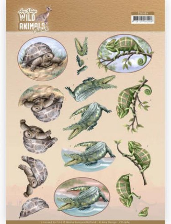 Reptiles Wild Animals Outback 3D Cutting Sheet by Amy Design 10 stuks | bol