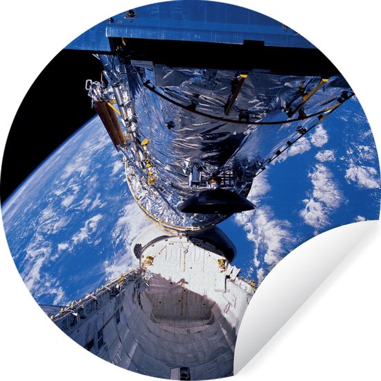 Navette spatiale en orbite autour de la terre Sticker mural cercle ...