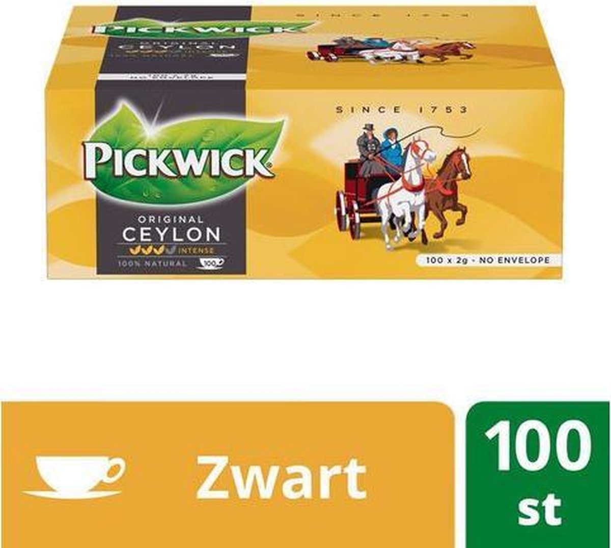 Thee Pickwick ceylon 100x2gr zonder envelop | bol.com