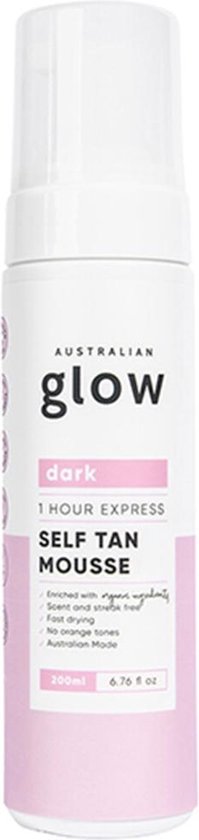 Australian Glow Self Tanning Mousse - Zelfbruiner Schuim - Dark - 200ml ...