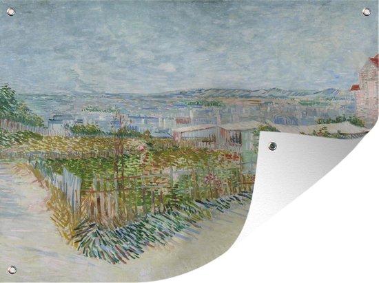 Tableau jardin Montmartre : derrière le Moulin de la Galette - Tableau ...