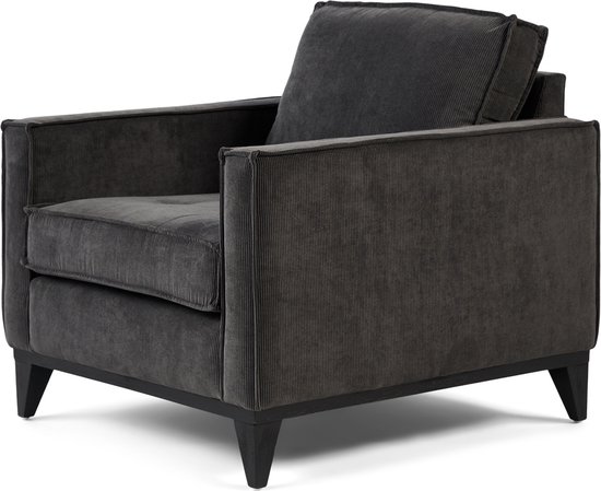 Riviera Maison The Jake Armchair Mocha - Polyester, Rubberhout - 94 ...
