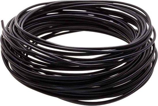 Aluminium Wire (2 mm) Black (10 Meter) | bol