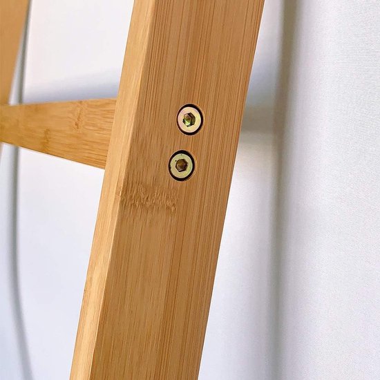 Handdoekhouder ladder met 4 stangen handdoekhouder bamboe decoratieve ...