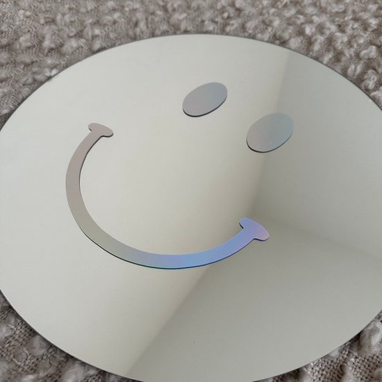 Holografische Smiley Spiegel - 38cm - Rond | bol