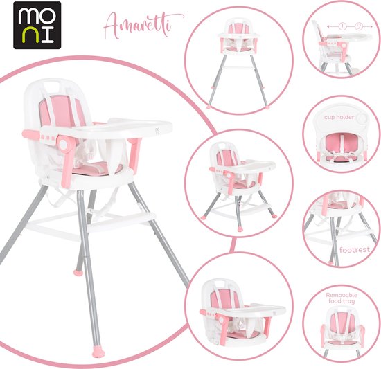 Cangaroo Amaretti Pink 3-in-1 Kinderstoel | bol