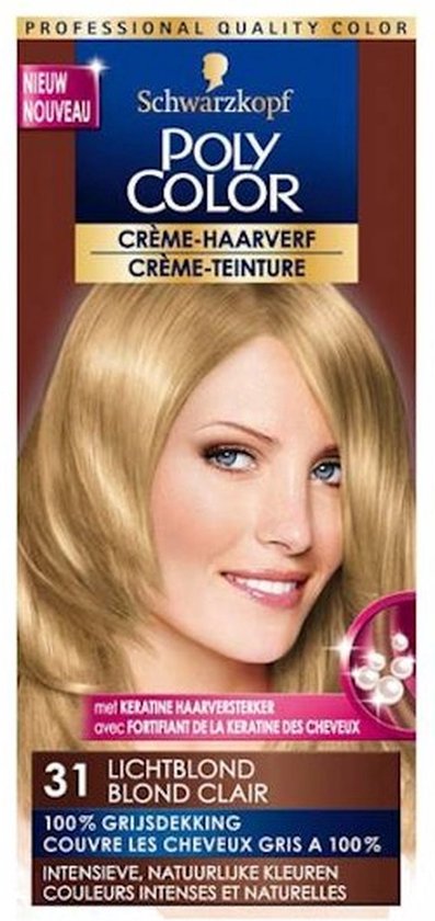 Schwarzkopf Poly Color Crème Haarverf 31 Lichtblond - 1 stuk ...