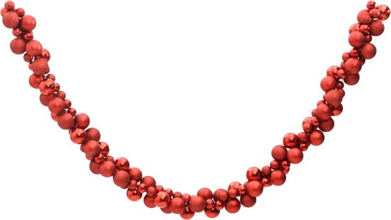 vidaXL - Kerstslinger - ballen - 175 - cm - polystyreen - rood | bol