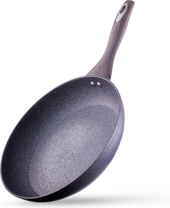 Pan 28 cm Inductiepan - Aluminium pan met antiaanbaklaag - Koekenpan 28 ...