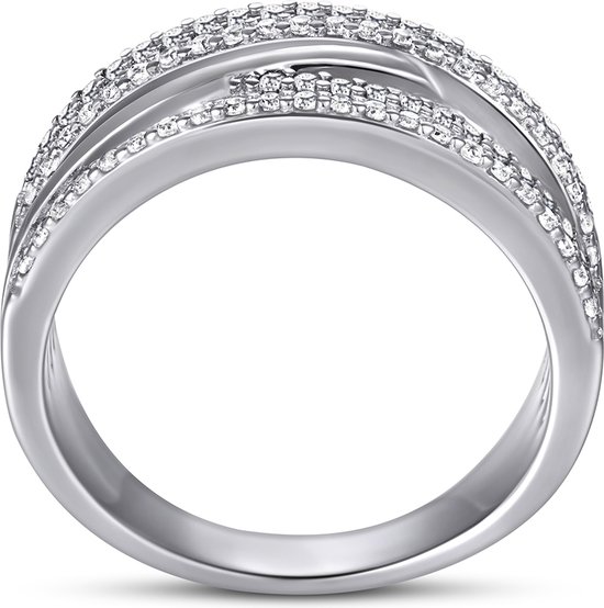 Estrella - 18k Witgouden Moissanite Cross- 18k WitgoudenOver Lijnen ...