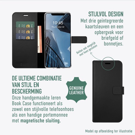 Valenta - Book Case - Zwart – Apple iPhone 15 Pro Max - Leer | bol