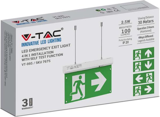 LED Noodverlichting met accu - 4 in 1 montagemogelijkheden - 6000K ...