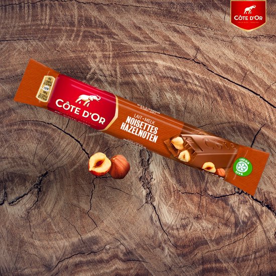 Côte d'Or Chocolade Repen Melk Hele Hazelnoten - 45 Gram - 32 Stuks ...