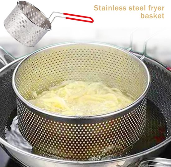 roestvrij staal pastamand mesh spinnenzeef scheplepel draad skimmer ...