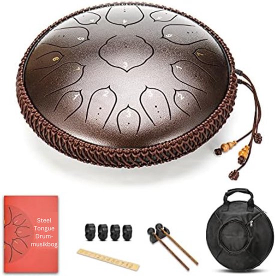 Steel Tongue Drum - Handpan Drum - Hangdrum - Bronzen | bol