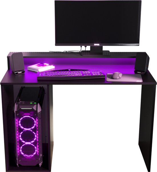 Game Bureau Gaming Desk met LED Verlichting Tafel Computer Bureau ...