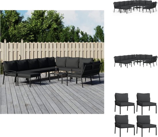 vidaXL Loungeset - Loungesets - Tuinset - Loungeset Tuin - 11-delige ...