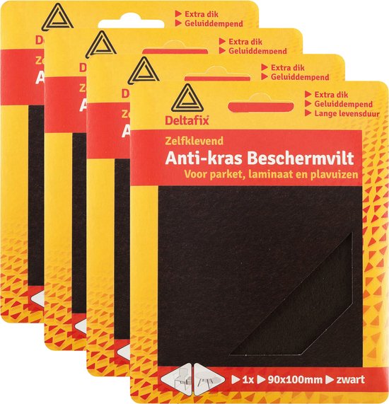 4x deltafix anti-krasvilt - knipvel - zwart - 90 x 100 mm - rechthoek ...