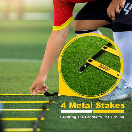 trainingsladder met robuuste sporten voor meer voetsnelheid en ...