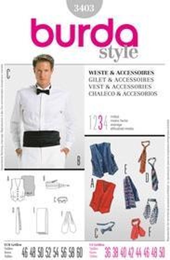 Burda Naaipatroon 3403 - Gilet en accessoires | bol