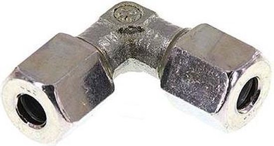 30S Verzinkt Stalen Elbow 90deg Snijring 400 Bar DIN 2353 - FL2E-C-EZ-30-S | bol