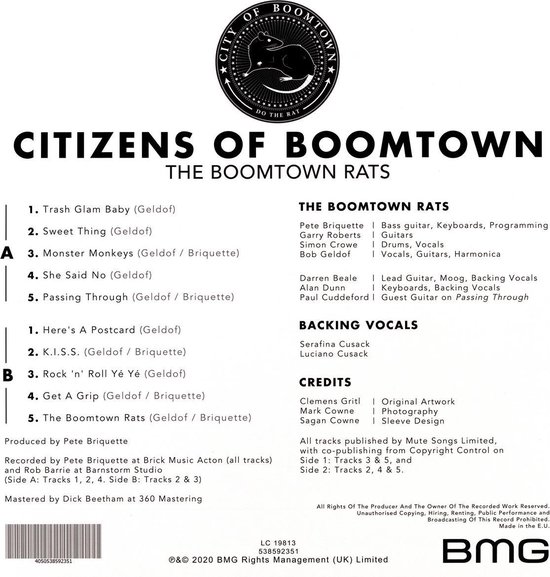 Citizens Of Boomtown, Boomtown Rats | LP (album) | Muziek | bol