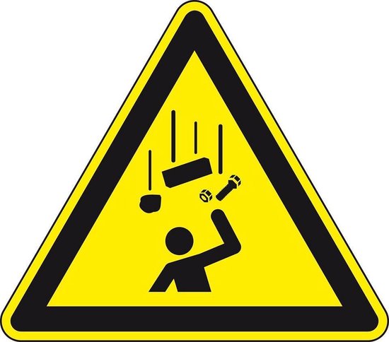 Sticker Instortingsgevaar ISO 7010 W036 - 50 mm | bol