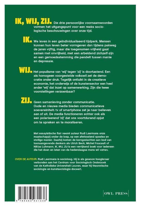 Ik, wij, zij | 9789463931489 | Rudi Laermans | Boeken | bol