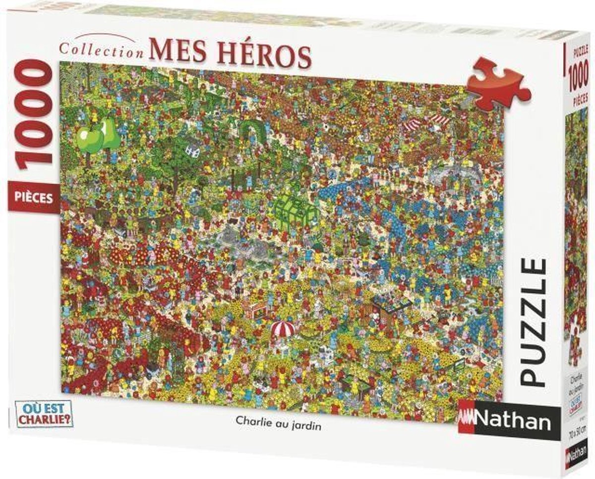 Charlie in de tuin / Waar is Charlie? - Puzzel 1000 stukjes